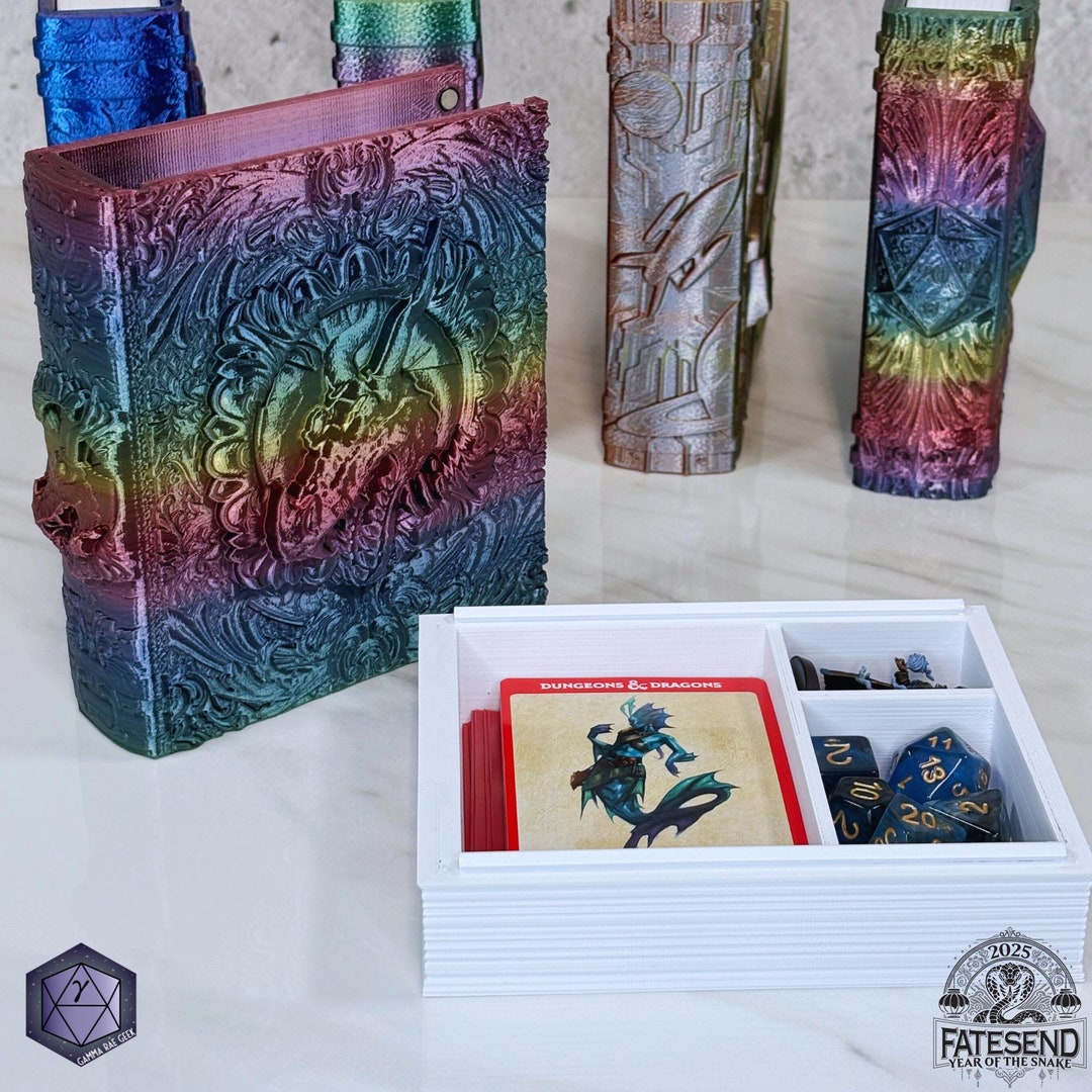 Dragon Storage Book, Dice Vault, Deck Box, Dnd Player Miniature Magic ...