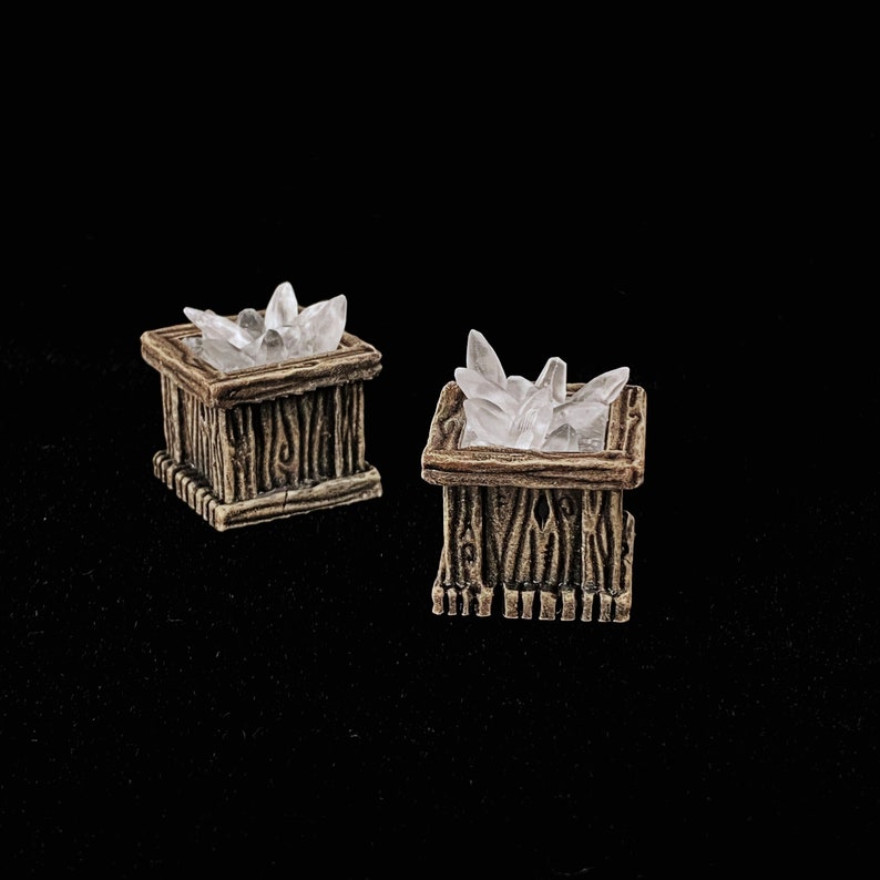 Mine Crate of Crystals, LED Fantasy Miniatures, Light Effect, Dnd ...