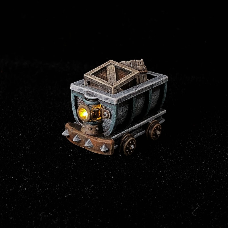 Mine Cart LED Fantasy Miniatures Light Effect Dnd TTRPG - Etsy