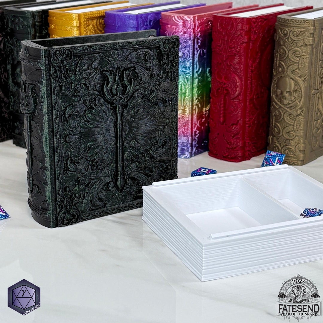 Sorcerer Class Storage Book, Dice Vault, Deck Box, Dnd Player Miniature ...