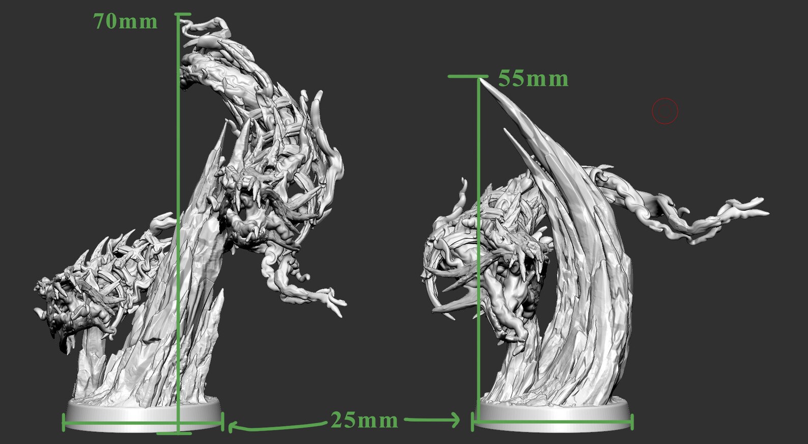 Undead Ice Serpent Miniature, Mini Monster Mayhem, Frozen Wasteland ...