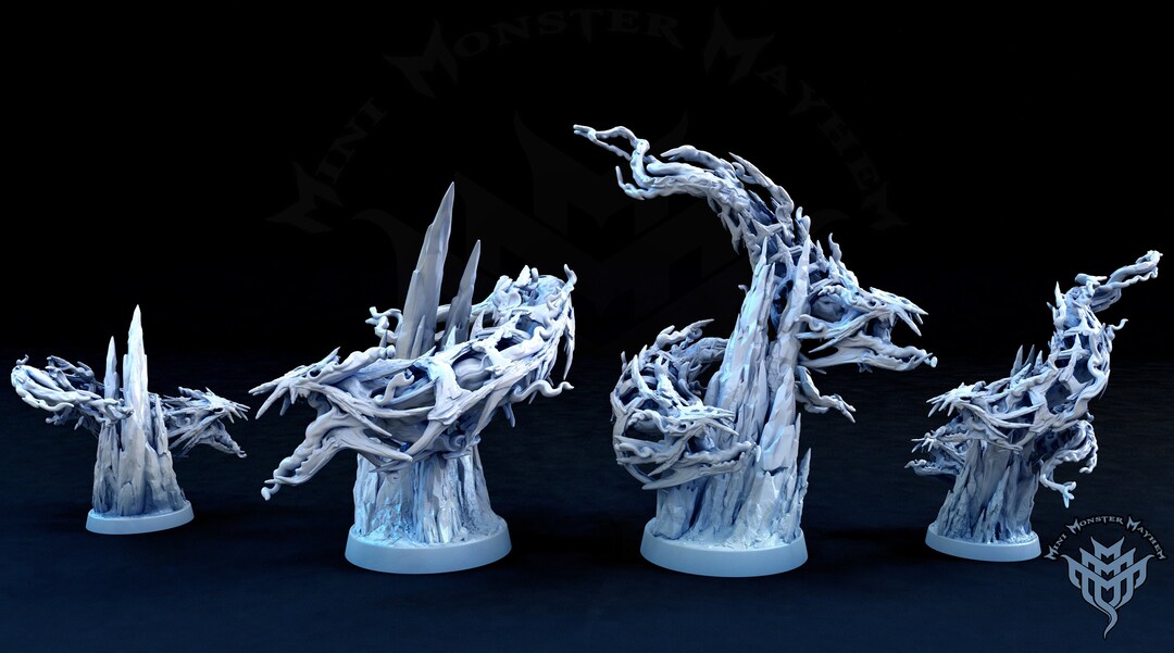 Undead Ice Serpent Miniature, Mini Monster Mayhem, Frozen Wasteland ...