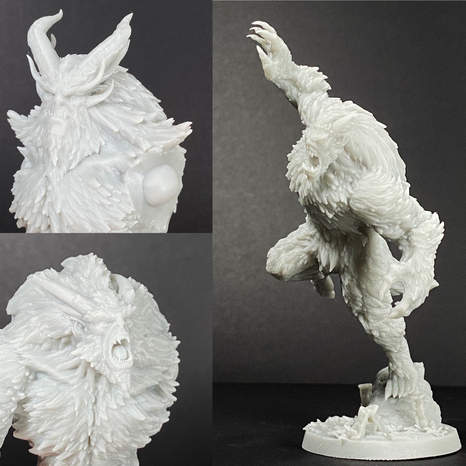 Grimhulk Miniature Yeti Miniature Mini Monster Mayhem TTRPG - Etsy