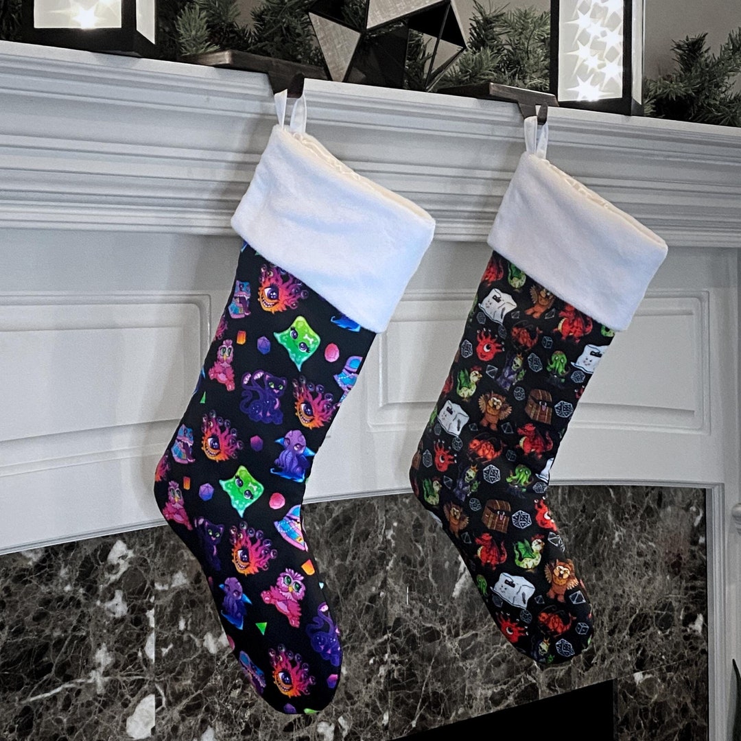 Custom Geeky Christmas Stocking, Dnd, Dungeon Dragon Monsters, Owlbear ...