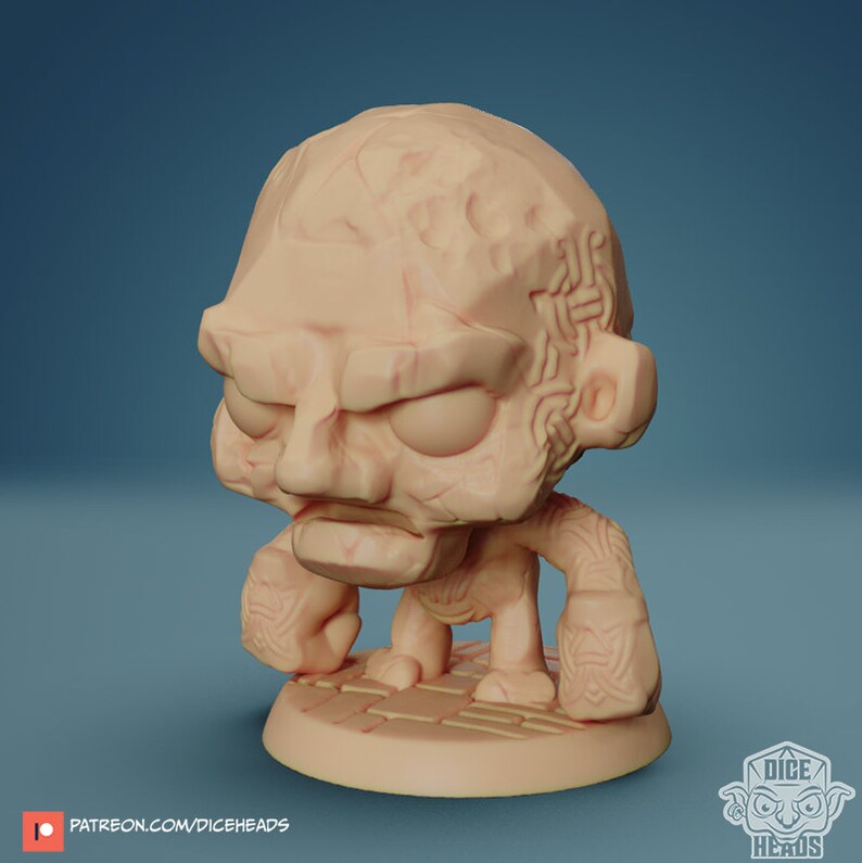 Golem Chibi Miniature, Clay Golem, Flesh Golem, Iron Golem, Stone, Dice ...