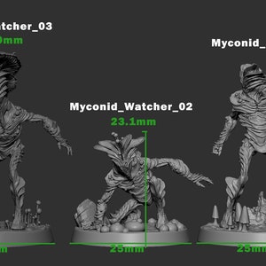 Myconid Watcher Miniature, Mushroom Folk Miniature, Mini Monster Mayhem ...