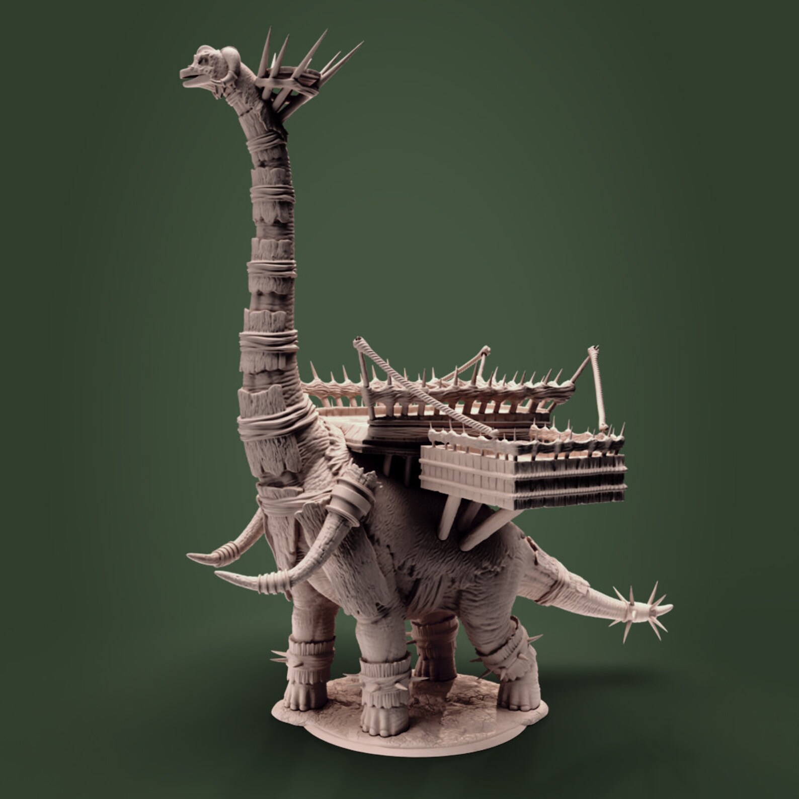 Armored Brachiosaurus Jurassic Tribe Dinosaur Dnd Resin - Etsy