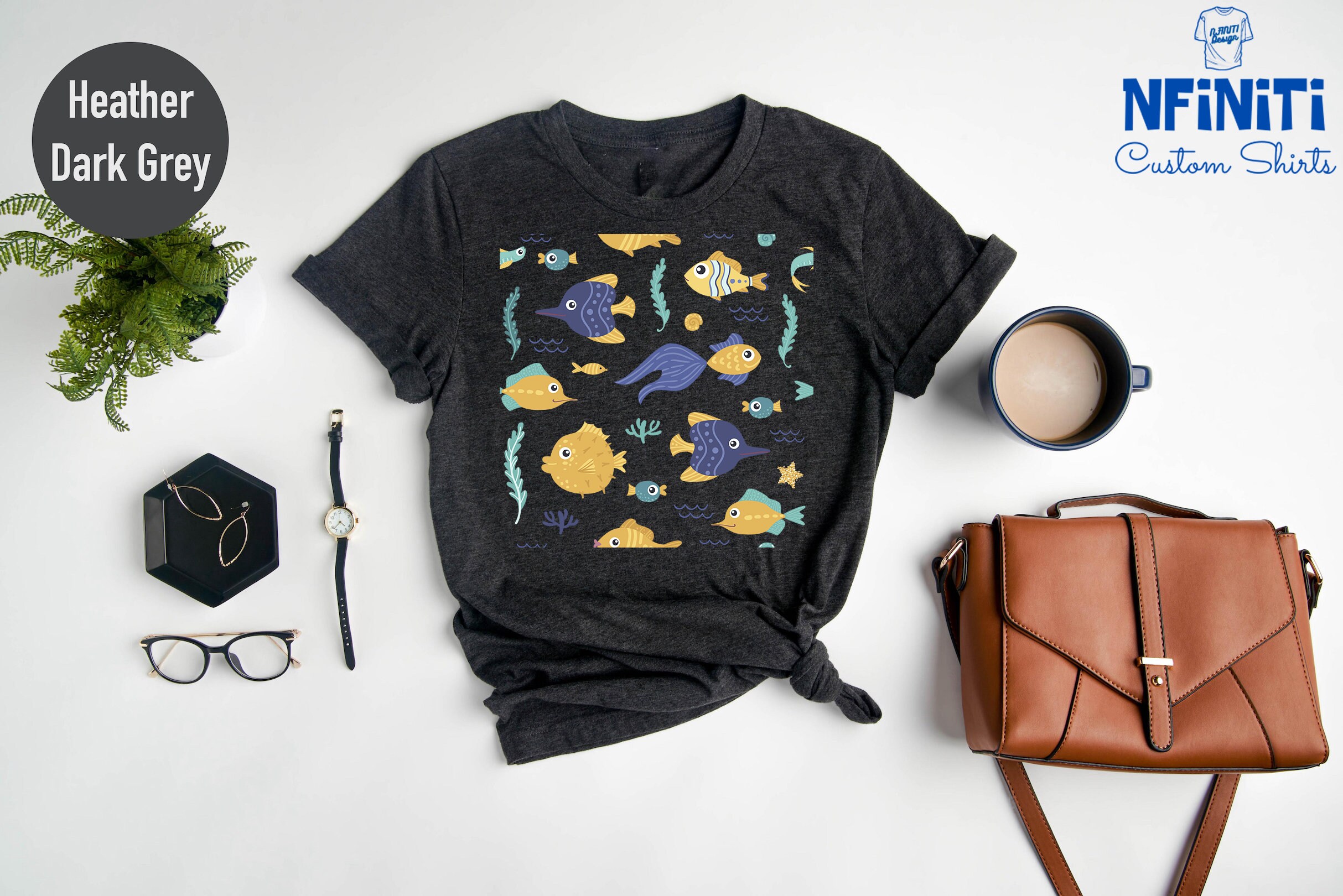 Undersea Animals Shirt Whale Seahorse Fish Clothes - Etsy