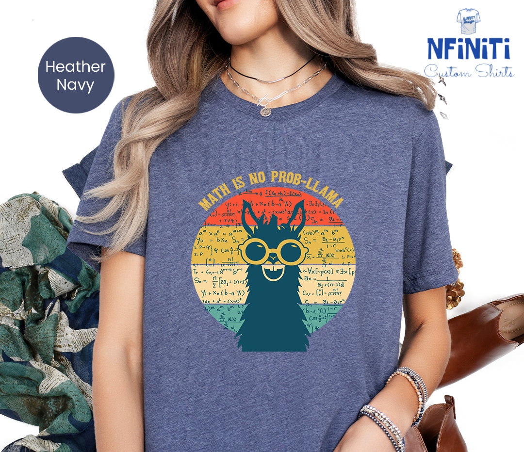 Funny Math Llama T-shirt, Math Teacher Gift - Etsy