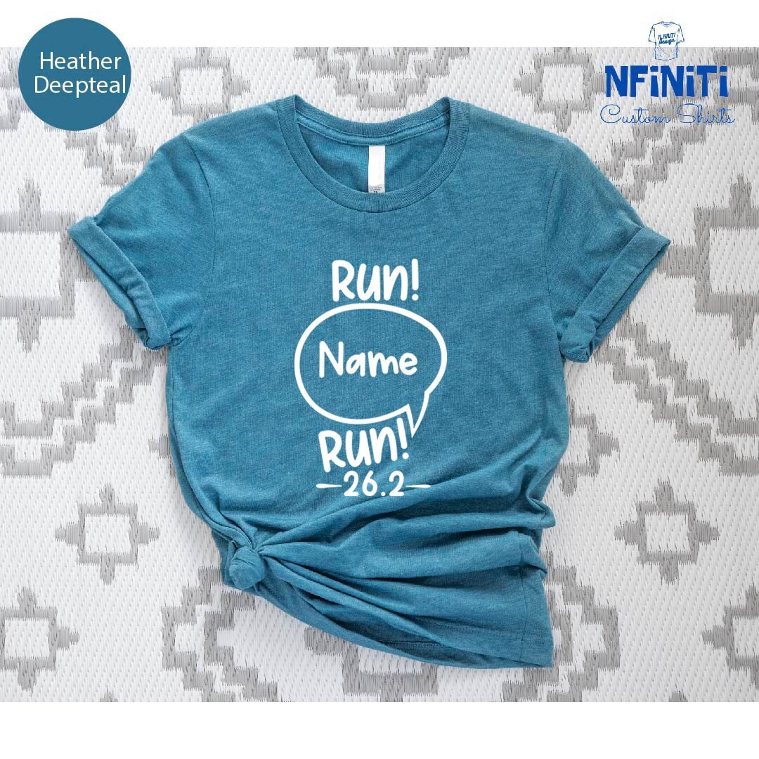 Custom Running Shirt, 26.2 Marathon Tshirt, Custom Marathon Runner ...
