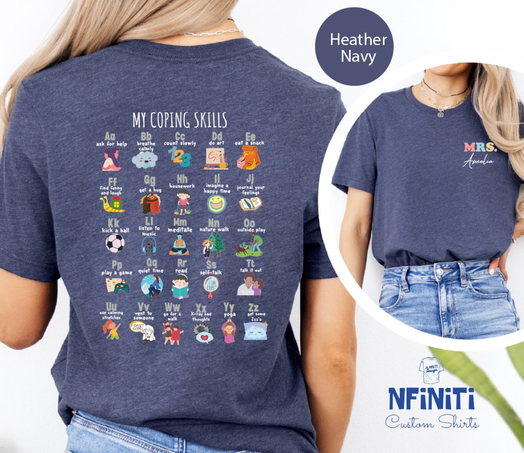 Personalized Coping Skills Alphabet Shirt: Mental Health Tee - Etsy