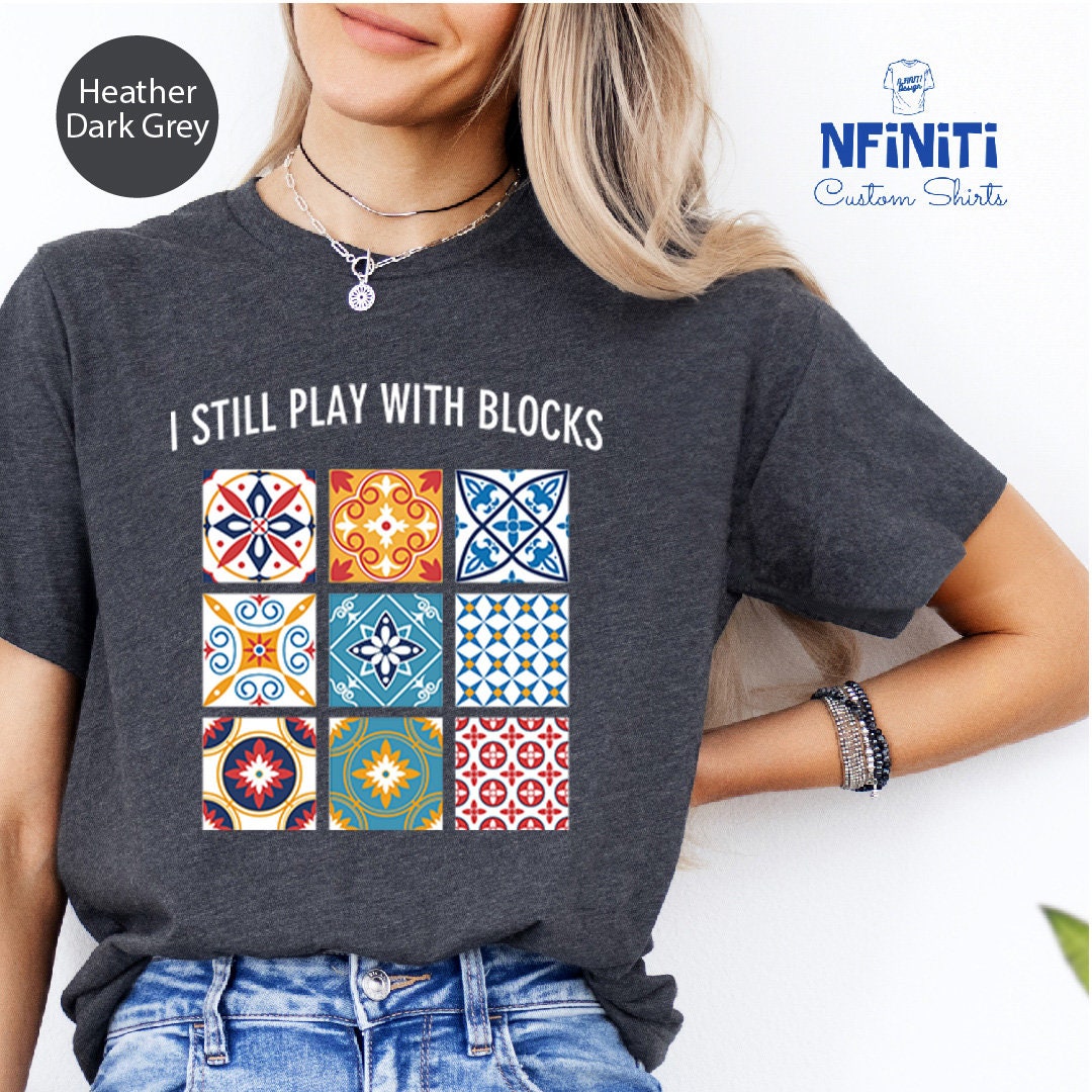 Quilting Blocks Shirt: Funny Sewing Tee, Gift for Quilter - Etsy