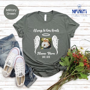 Custom Photo Memorial Shirt, Personalized Remembrance Shirt, Photo ...