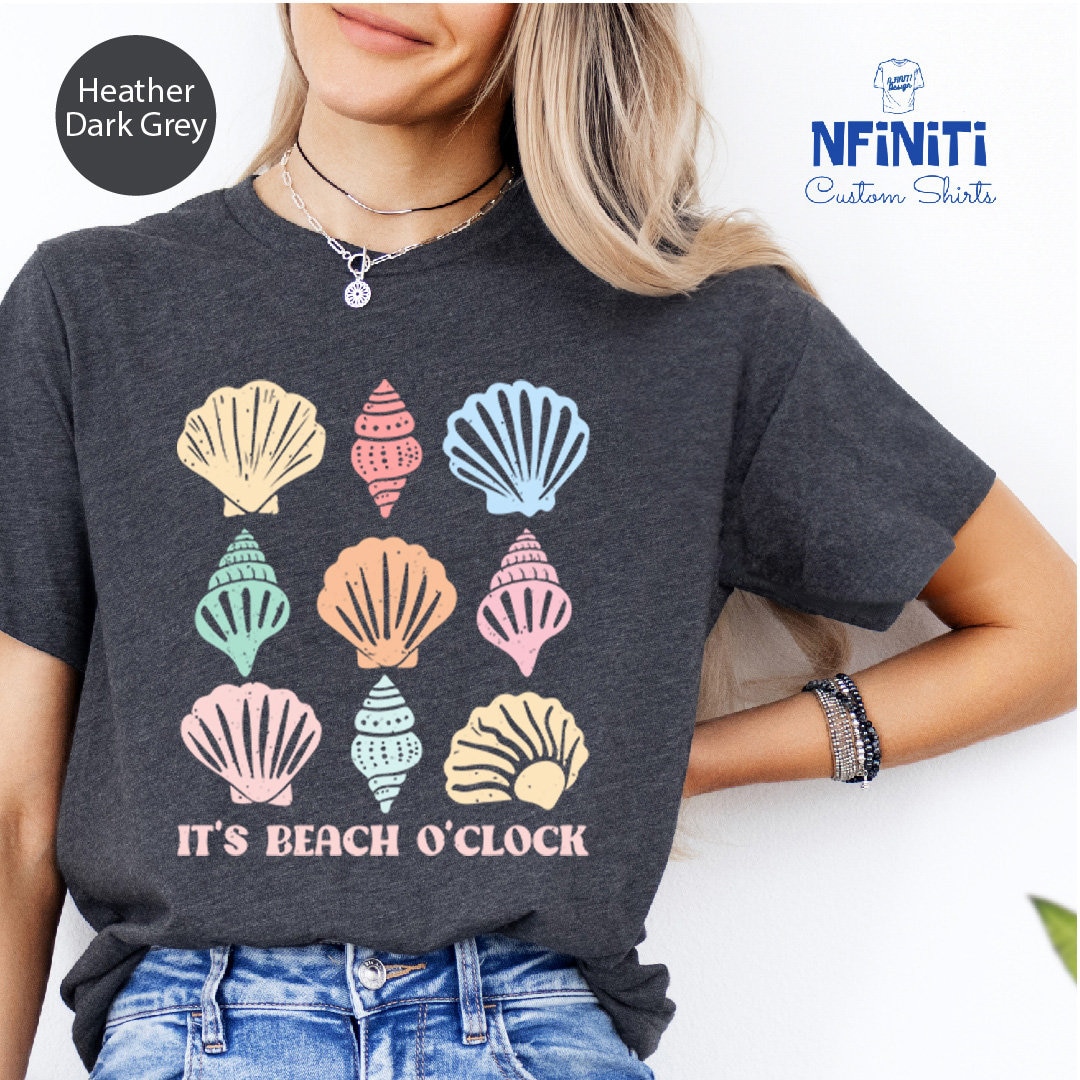Beach Shell Shirt: Tropical Summer Vacation Tee - Etsy