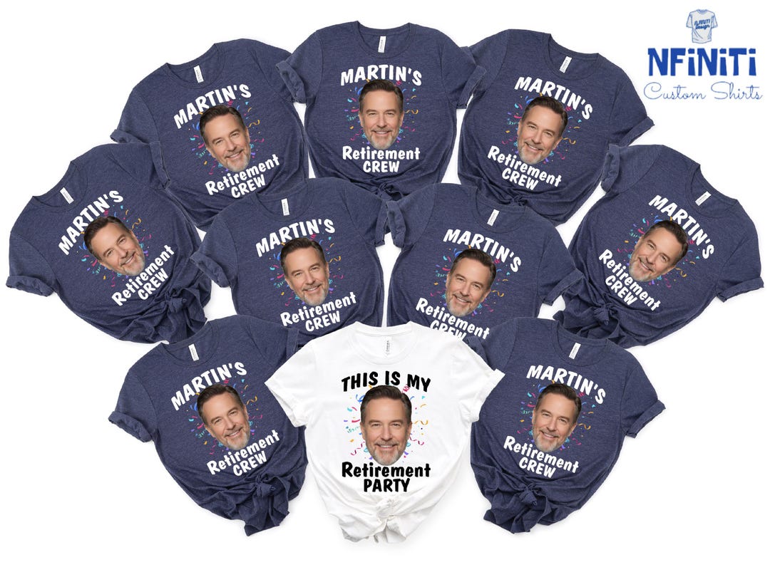 Personalized Retirement Crew T-shirt, Custom Photo I'm Retired Crew ...