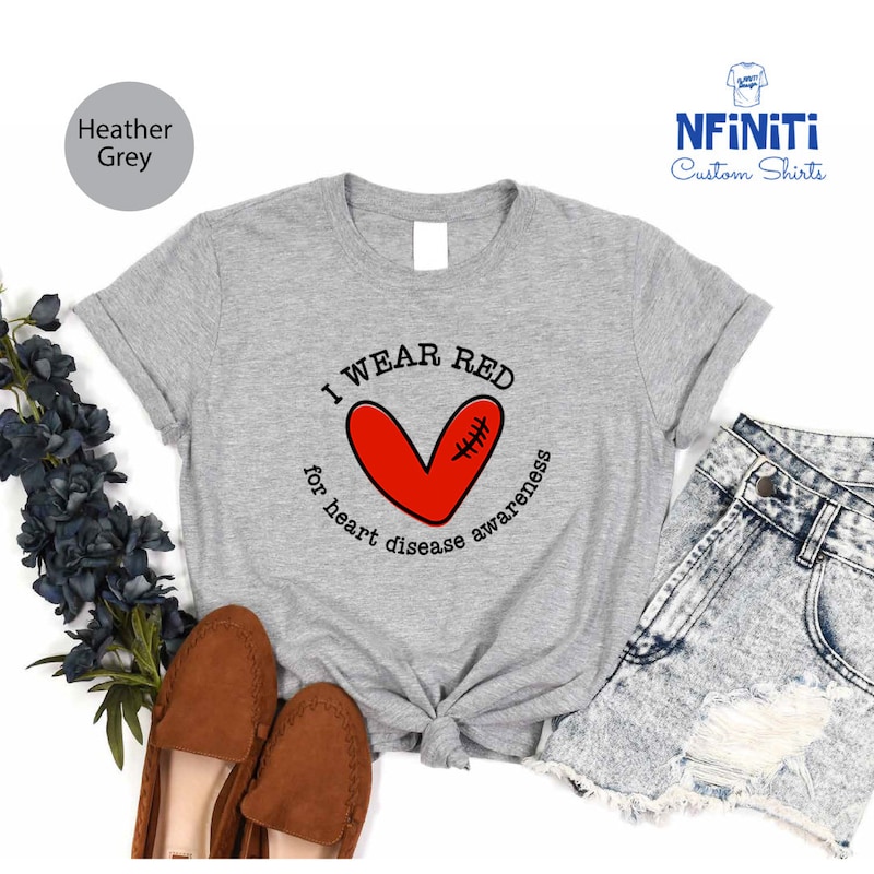 Red Heart Shirt - Etsy