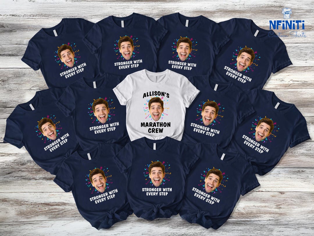 Custom Marathon Photo Shirt: Personalized Race Day Team Tee - Etsy