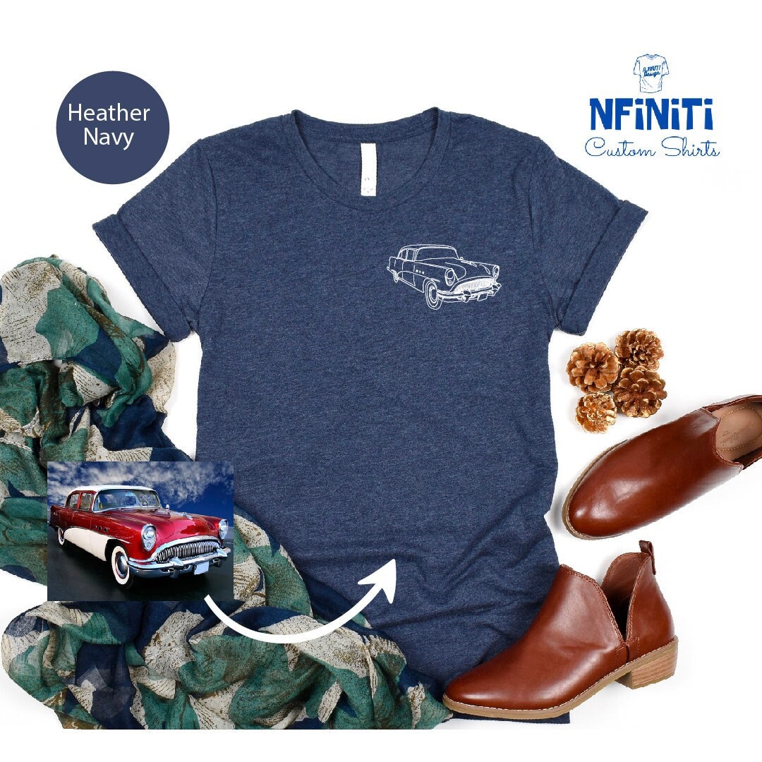 Custom Car Shirt, Personalized Car Photo Print Shirt, Customized Car ...