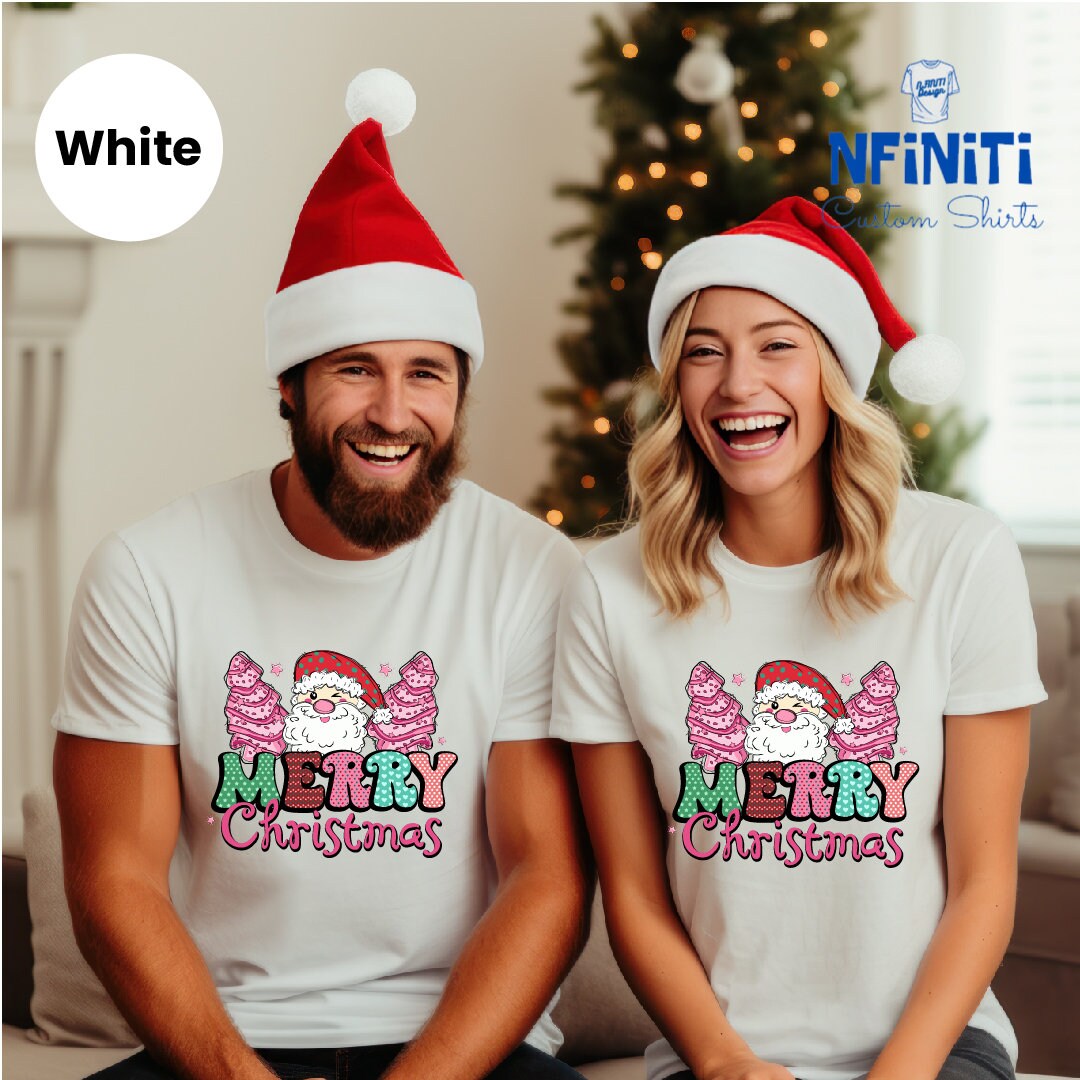 Merry Christmas Santa Claus Tshirt, Christmas Tree Santa Face Shirt ...