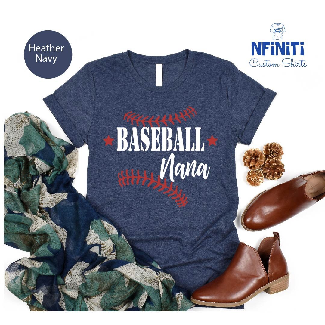 Baseball Lover Nana Shirt, Baseball Game Grandma Shirt, Baseball Nana ...