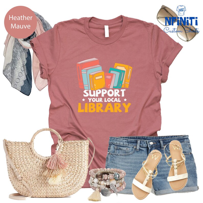 Book Lover Shirt: Support Your Local Library Tee - Etsy