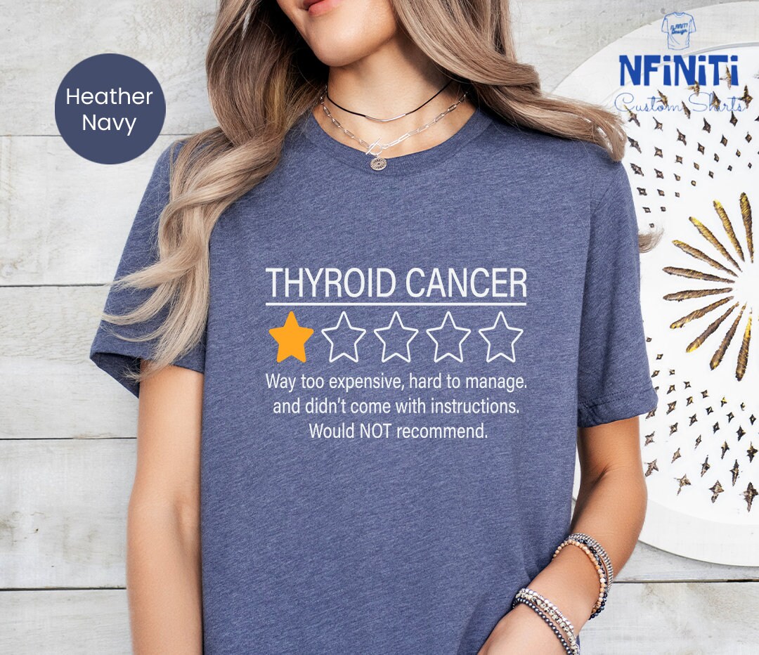 Thyroid Cancer Awareness T-shirt: Star Rating Thyroid Warrior Tee - Etsy