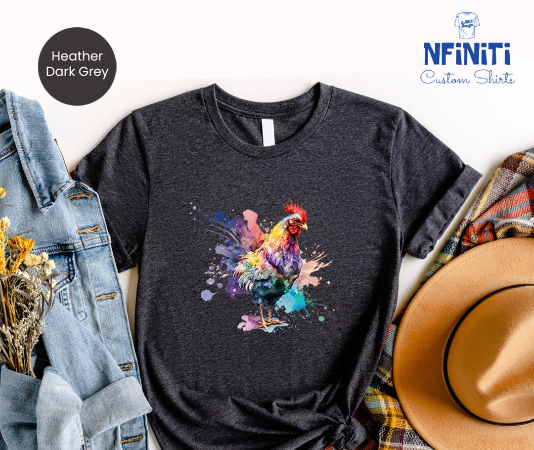Funny Rooster Shirt, Chicken Lover Tee, Farmer Tshirt, Country T-shirt ...