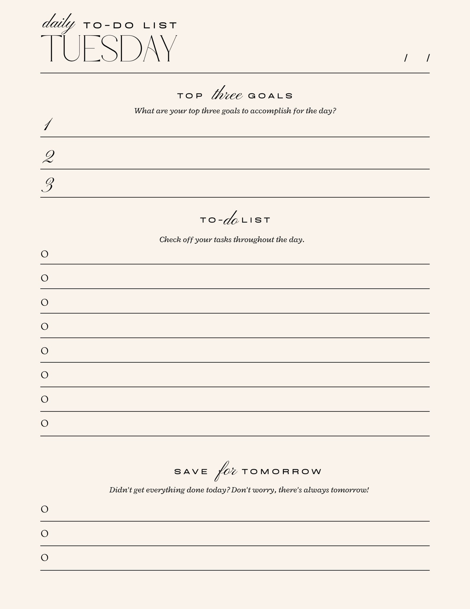 Printable to Do List | Daily, Weekly To-do Pdf Planner Checklist | Us ...