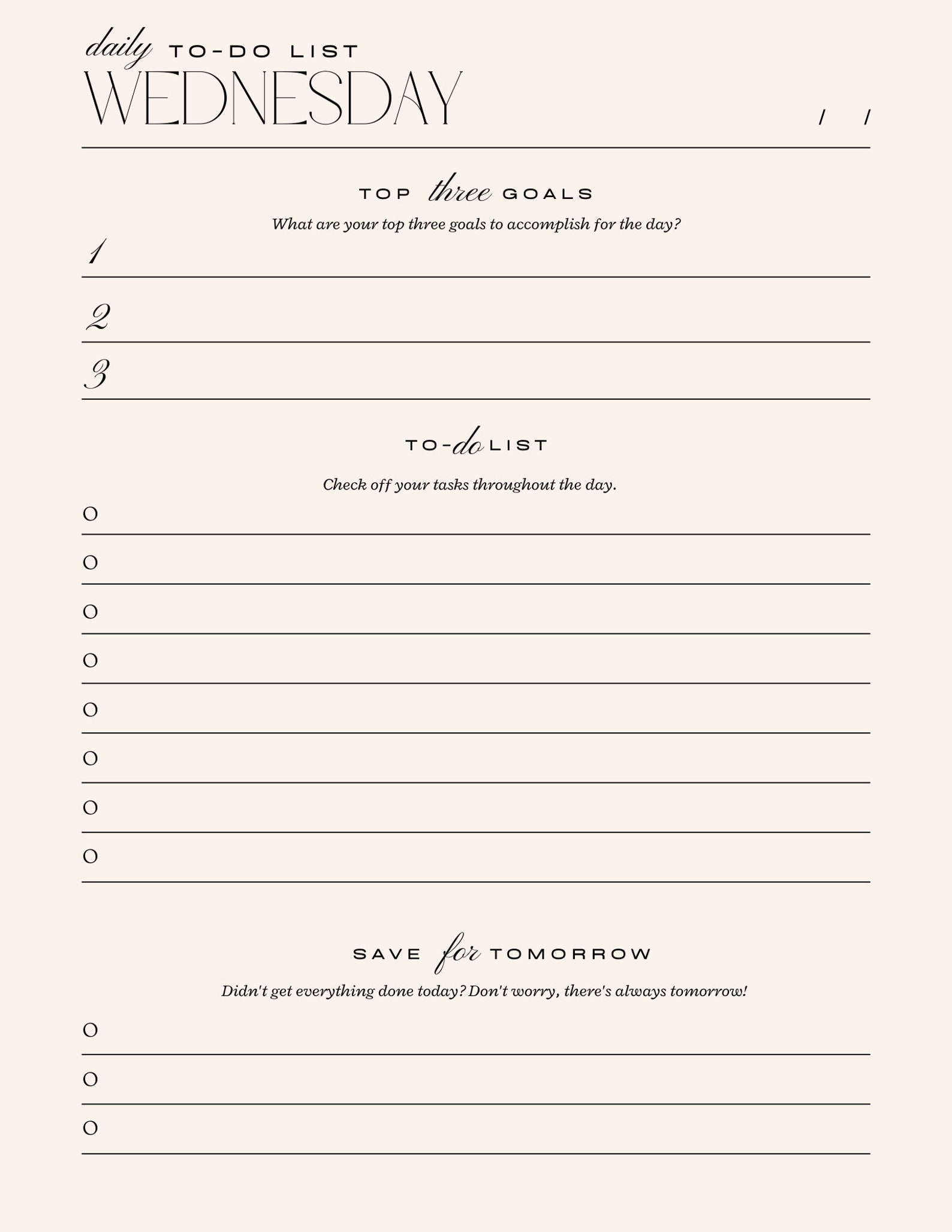 Printable to Do List | Daily, Weekly To-do Pdf Planner Checklist | Us ...