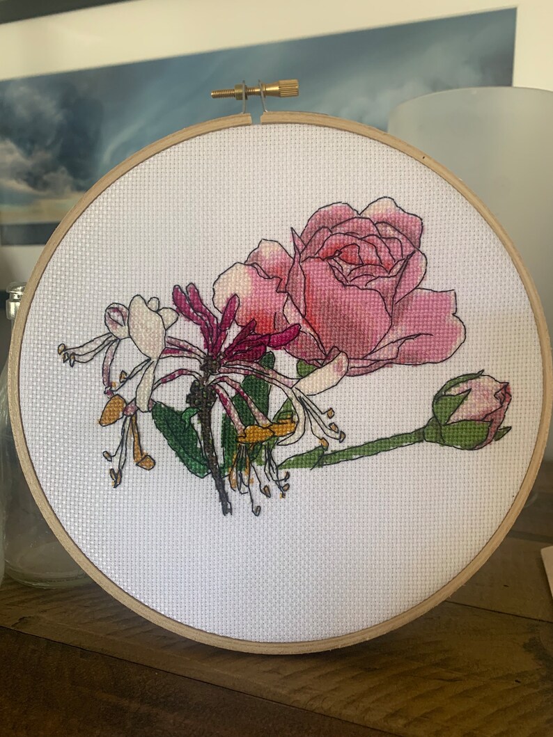 June Birth Flowers Cross Stitch Pattern PDF - Etsy