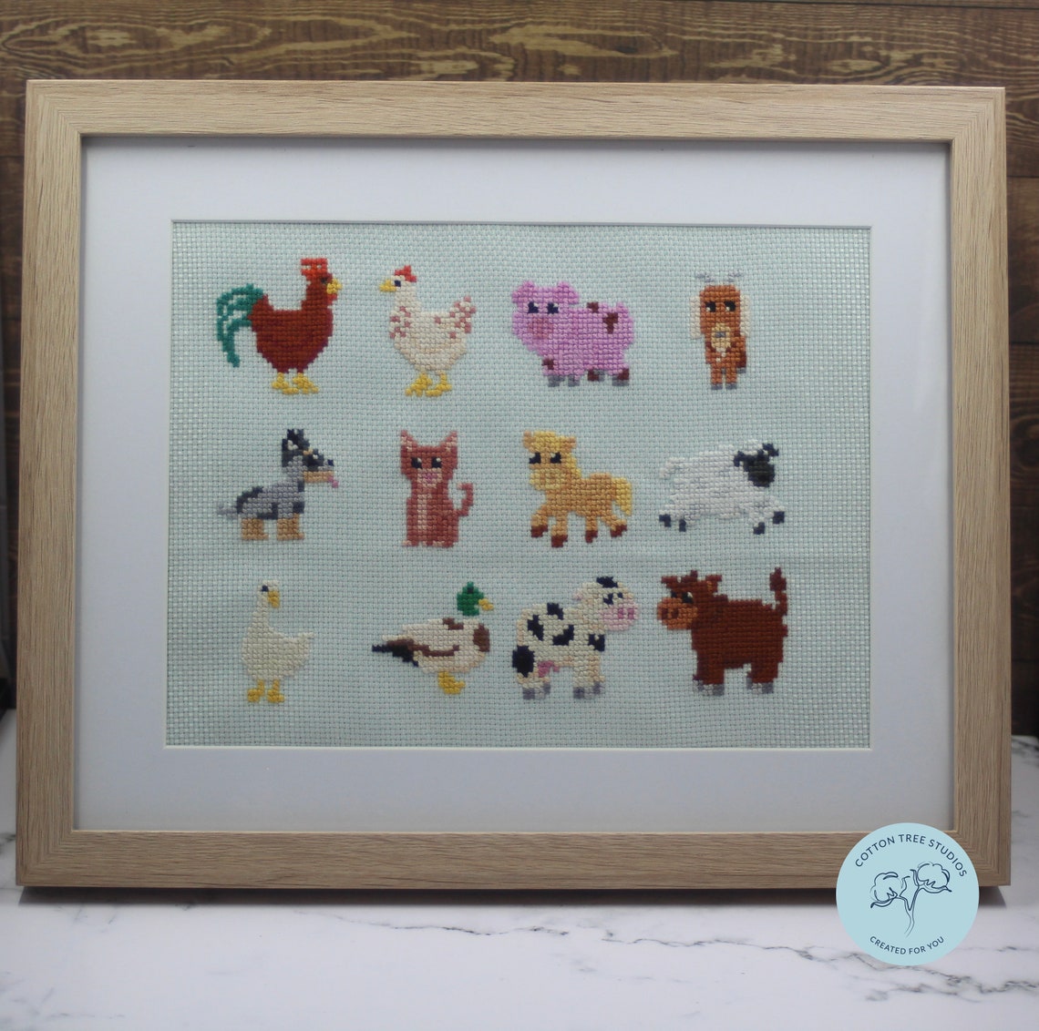 Farm Animal Mini Cross Stitch Pattern PDF - Etsy