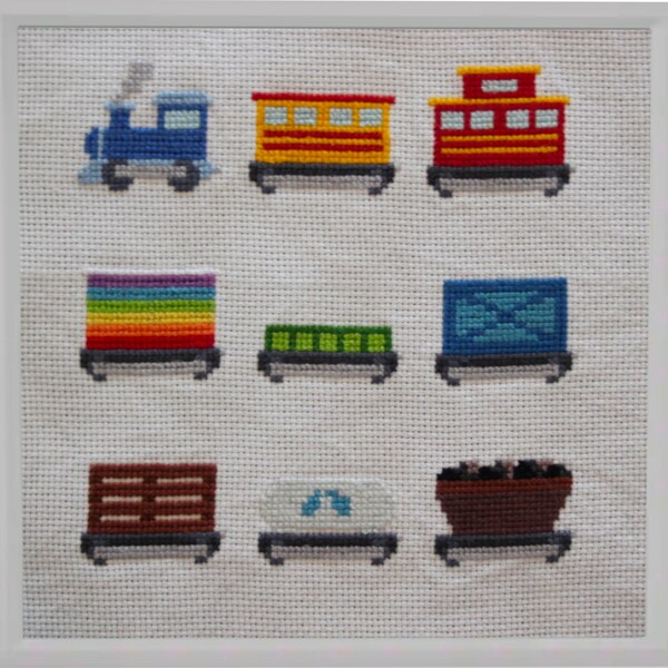 Train Cross Stitch - Etsy