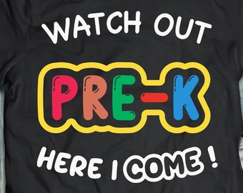 Prek SVG File, Watch Out Pre-k Here I Come Svg, First Day of School Svg ...