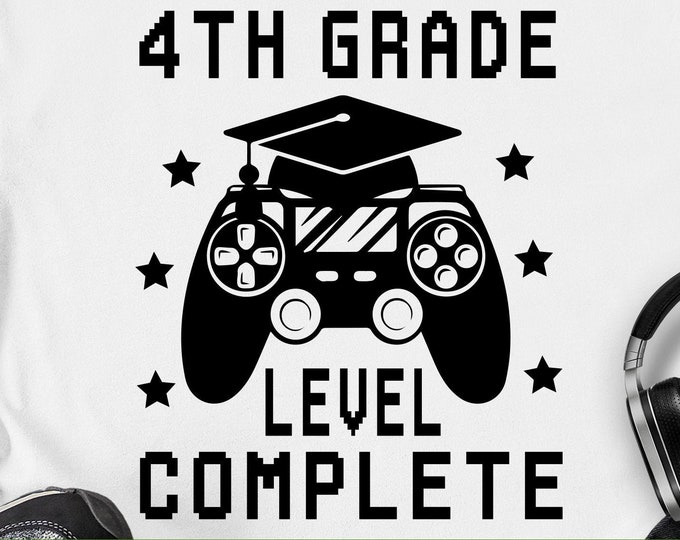 Fourth Grade Level Complete SVG 4th Grade Svg Graduation Video - Etsy
