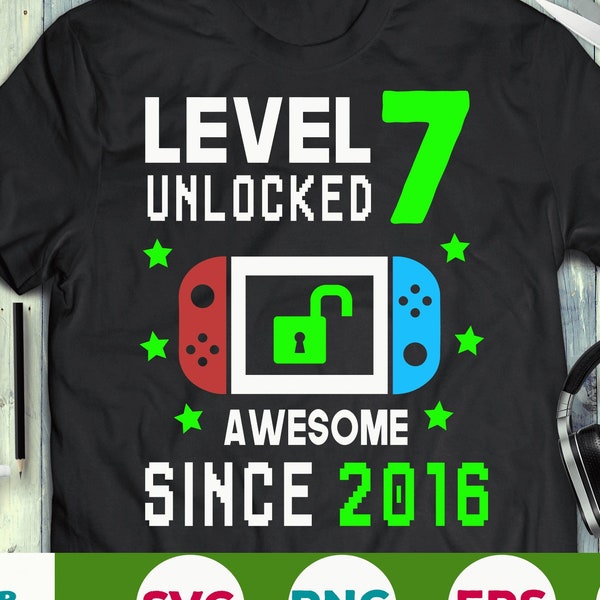 Level 7 Unlocked Svg - Etsy