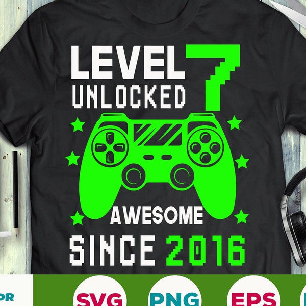 Level 7 Unlocked Svg - Etsy