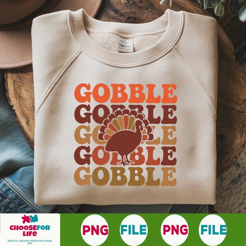Gobble PNG, Thanksgiving Png, Turkey Png Sublimation Png Tshirt Design ...