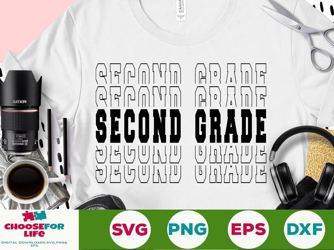 Back to School 2nd Grade Svg Teacher SVG Hello Second Grade SVG Watch ...