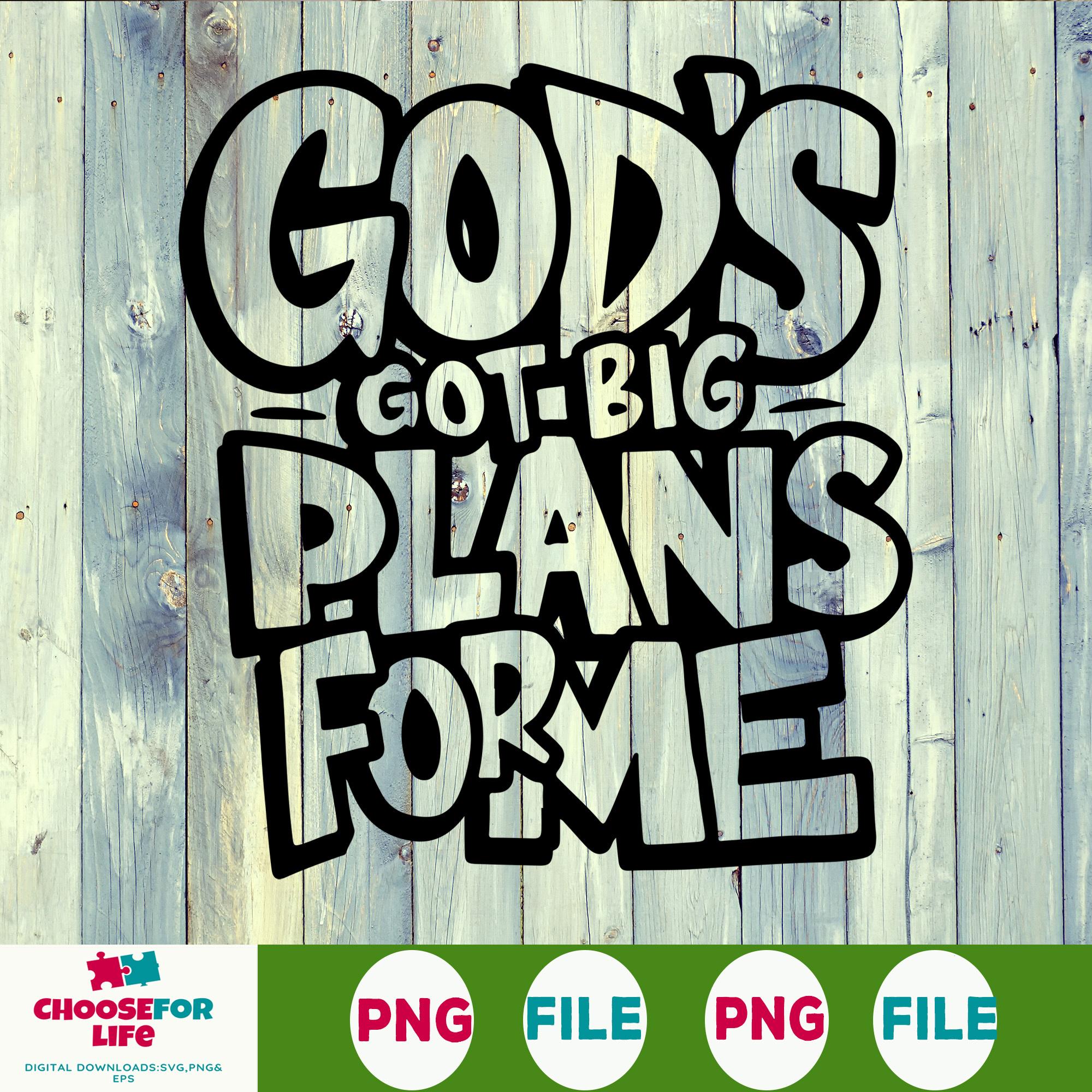 God’s Got Big Plans for Me PNG Christian Toddler Design, Bible Verse ...
