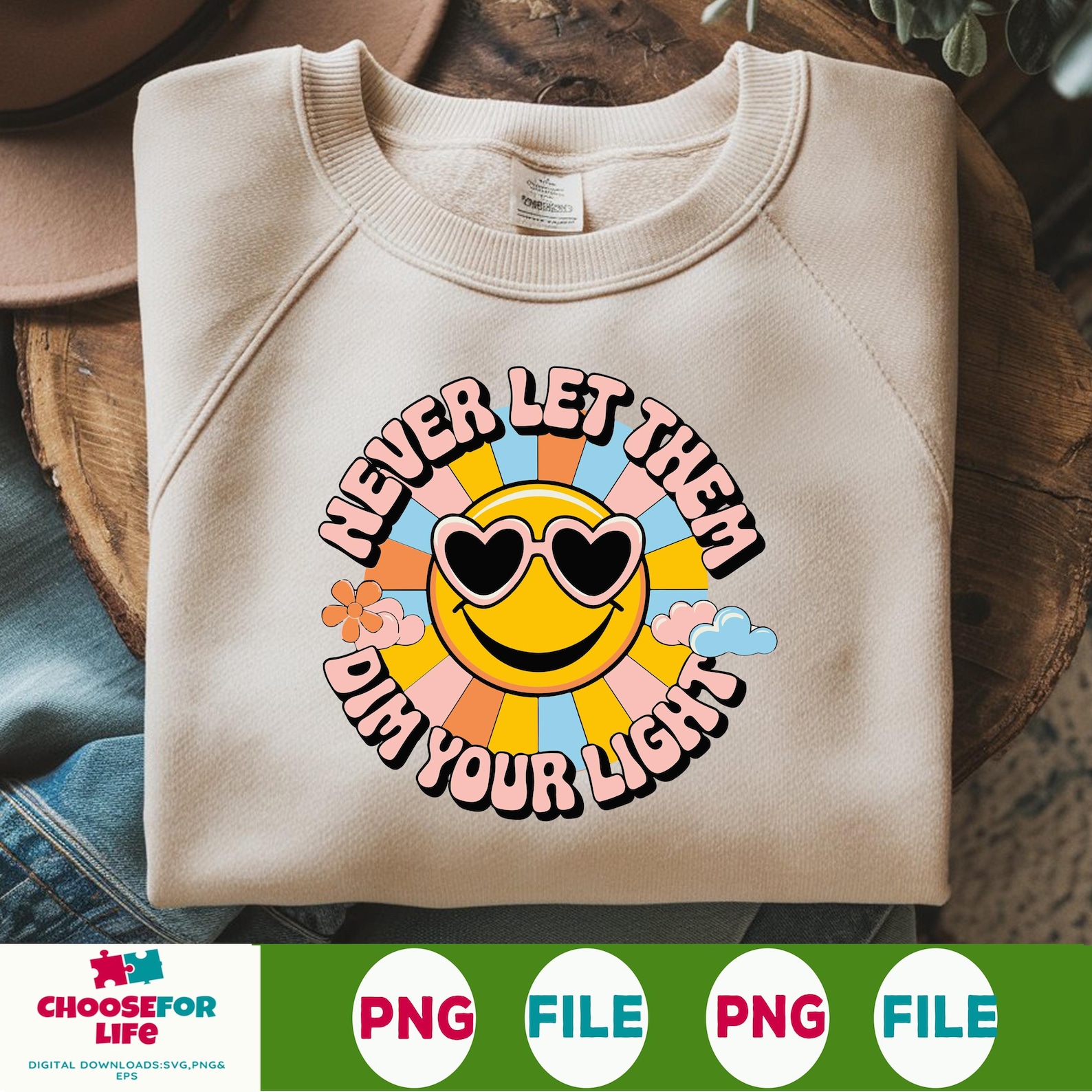Never Let Them Dim Your Light SVG PNG, Inspirational Mental Health ...