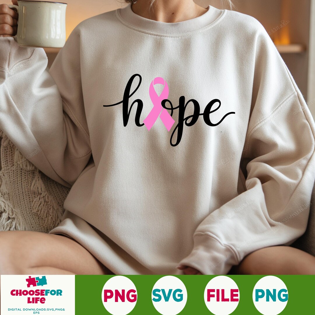 Breast Cancer Svg,hope Ribbon Svg, Cancer Svg, Cancer Svg, Awareness ...