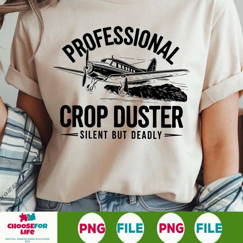 Professional Crop Duster PNG Funny Men’s Shirt Design, Digital Download ...