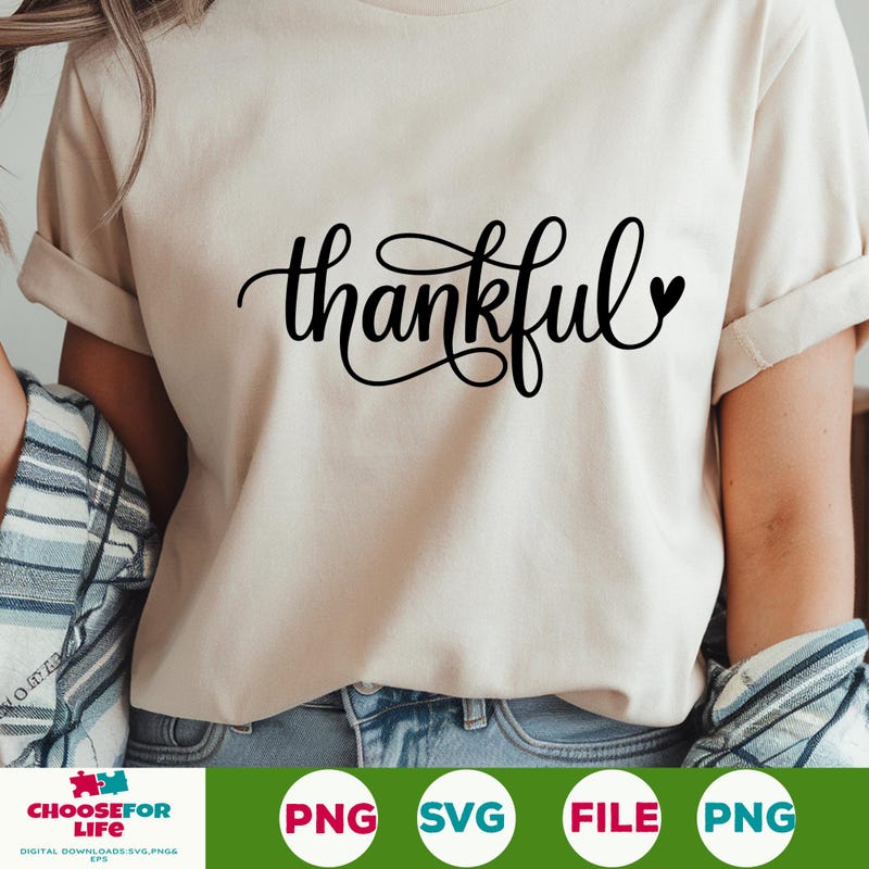 Thankful Svg - Etsy