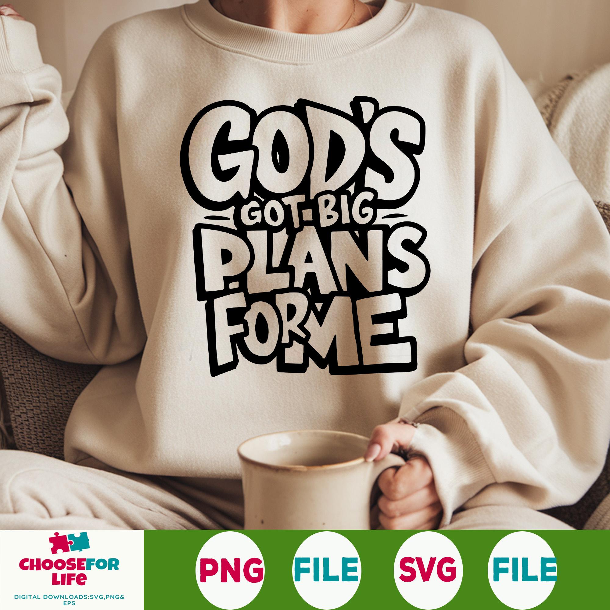 God’s Got Big Plans for Me PNG Christian Toddler Design, Bible Verse ...