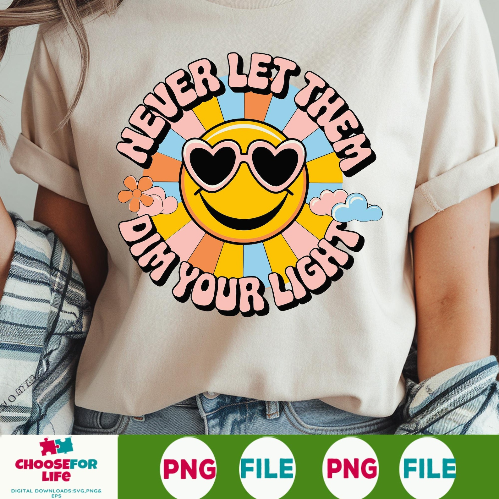 Never Let Them Dim Your Light SVG PNG, Inspirational Mental Health ...