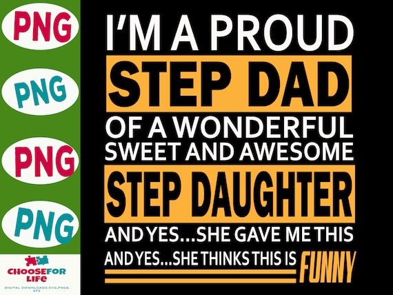 Stepdad fathers day png stepdad and stepdaughter png step dad | Etsy