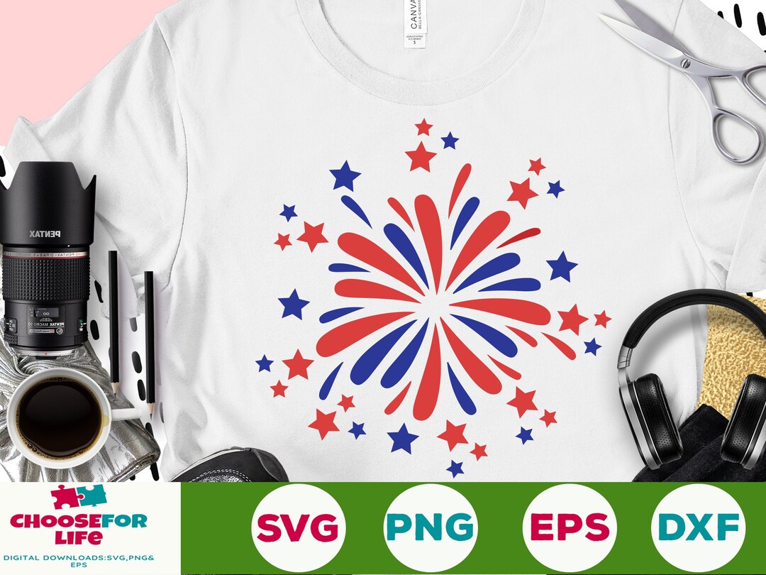 Fireworks 4th of July SVG Fireworks Svg Patriotic Day Svg Independence ...