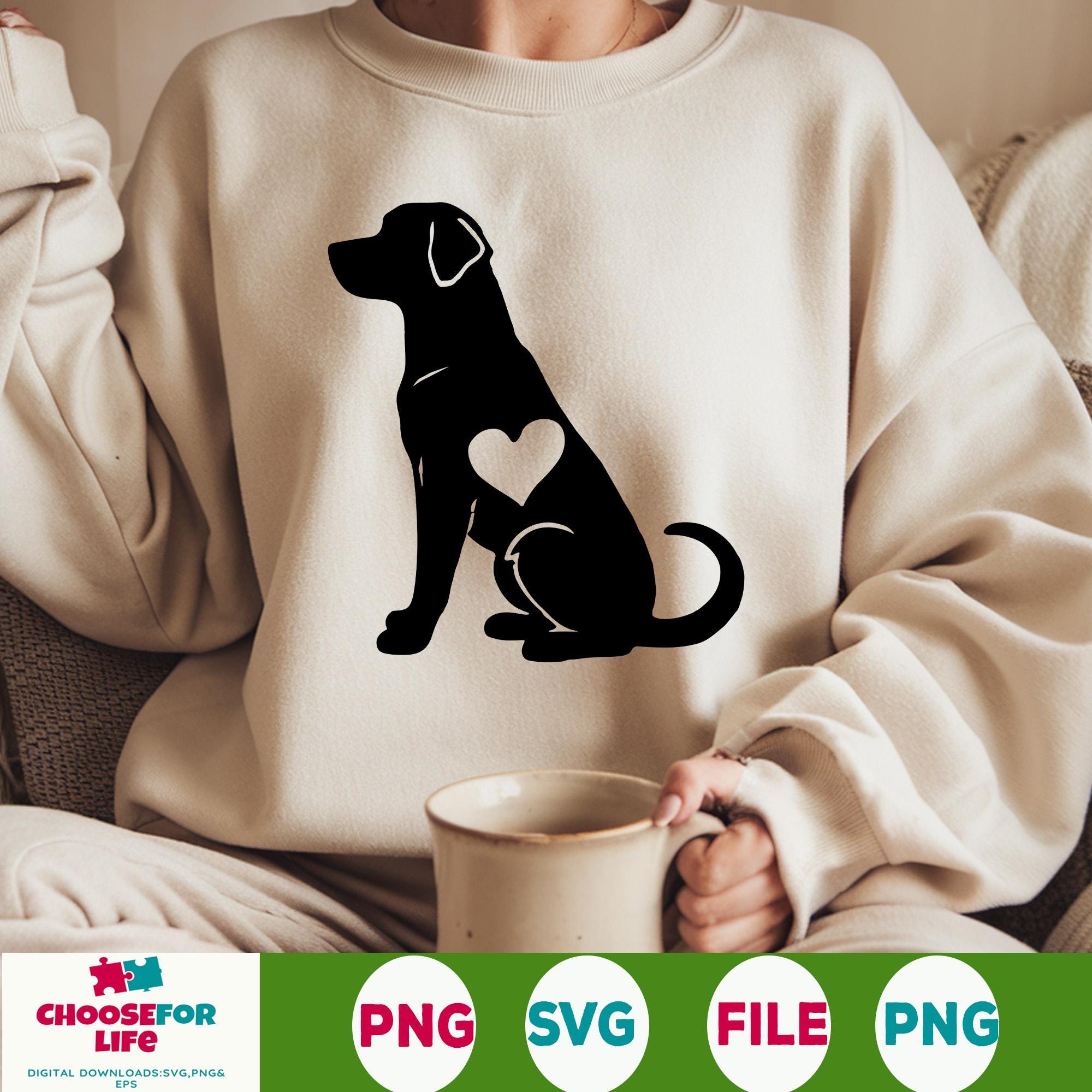 Black Lab Labrador Heart Pet Dog Svg Png Digital Art Dog Lover Cricut ...