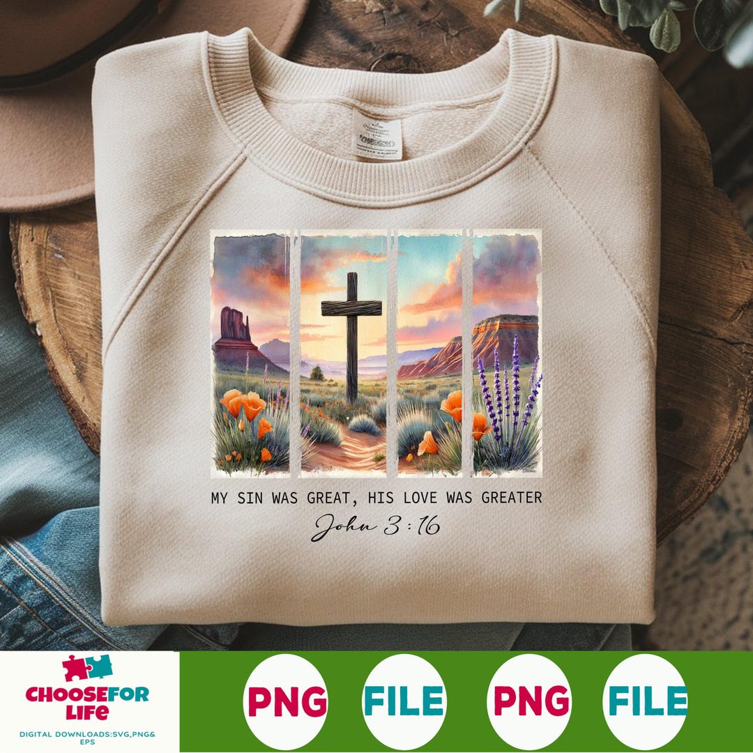 Christian Easter PNG Cross Sublimation Design, Watercolor Clipart ...