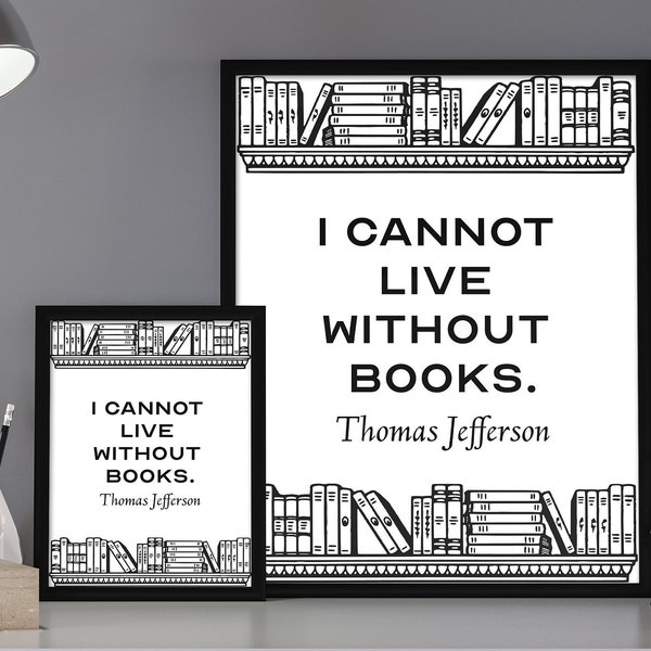 I Cannot Live Without Books - Etsy